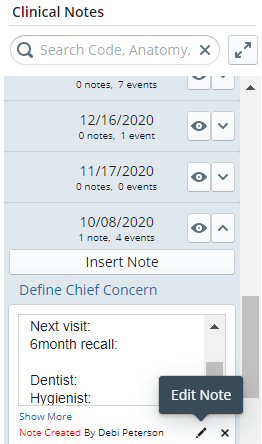 How to Add/Edit Clinical Notes from the Hard Tissue Chart or Dental ...