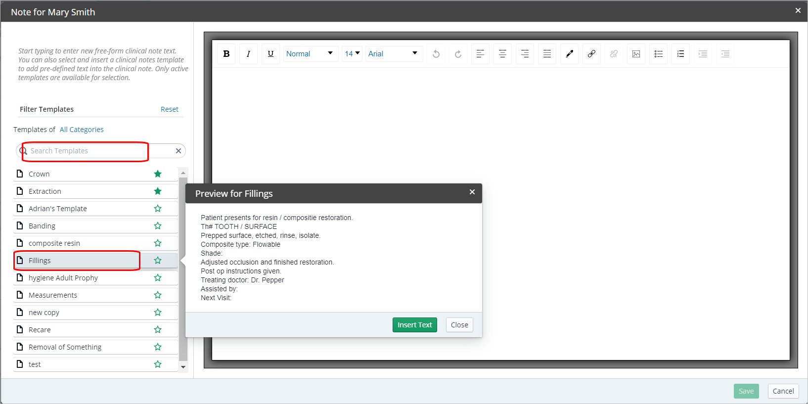 How to Add/Edit Clinical Notes from the Hard Tissue Chart or Dental ...