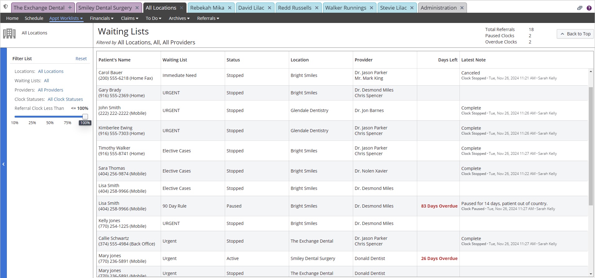 How to Use Waiting Lists – Carestream Dental