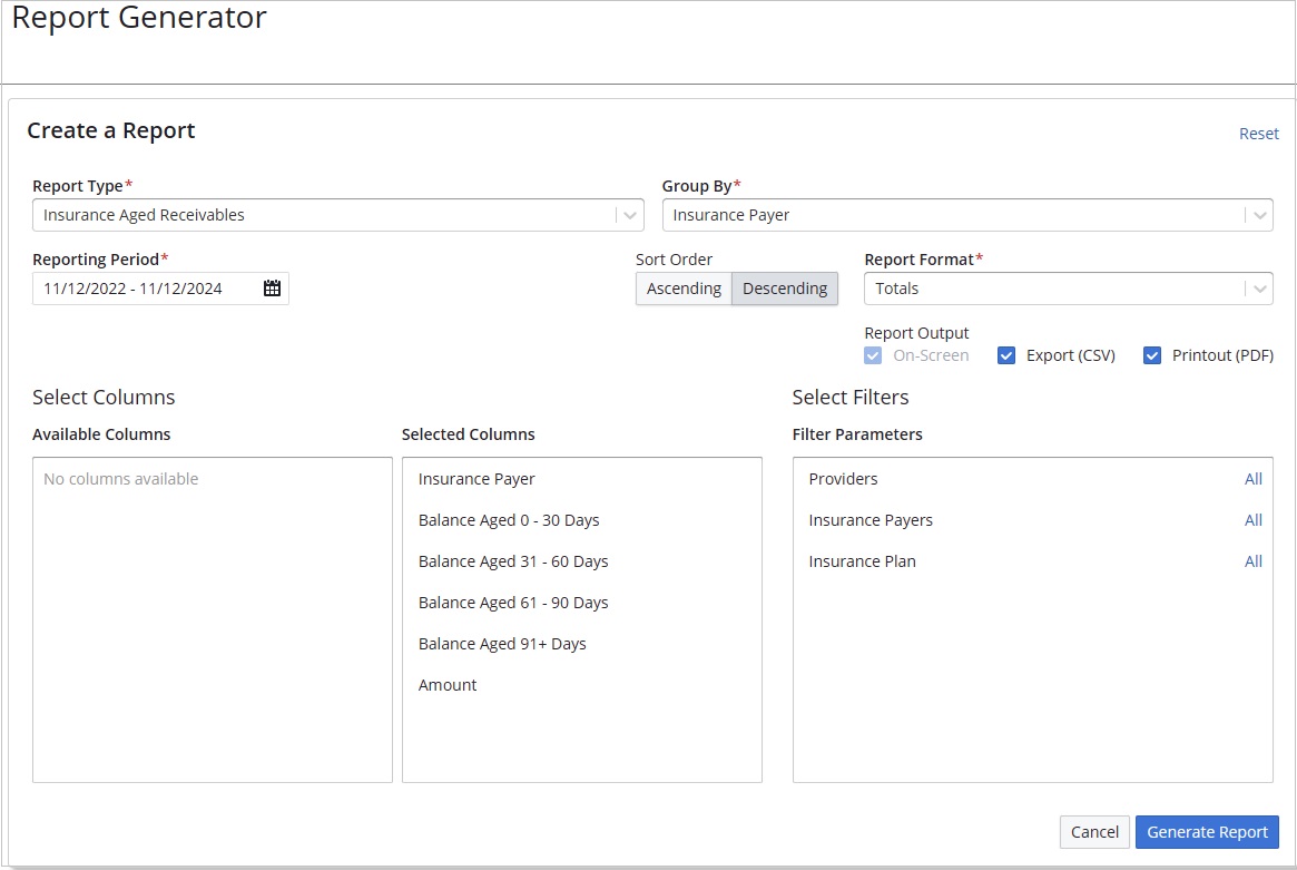 How to Create an Insurance Aged Receivables Report – Carestream Dental