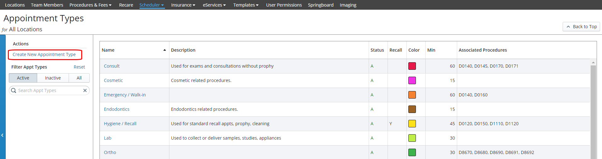 How to Create, Edit, and Apply Appointment Types – Carestream Dental